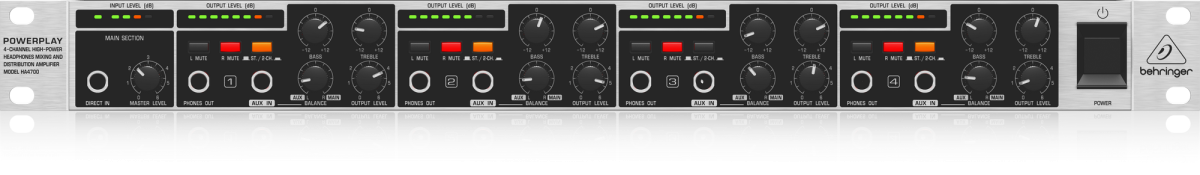 BEHRINGER POWERPLAY 4 CANAIS PRO-XL HA4700 - U - MELODIA | Instrumentos ...